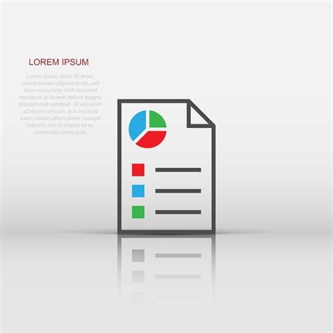 Premium Vector Document Icon In Flat Style Report Vector Illustration