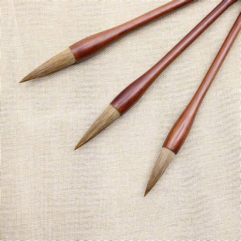 3pcsset Weasel Sheep Hairs Chinese Calligraphy Br Grandado