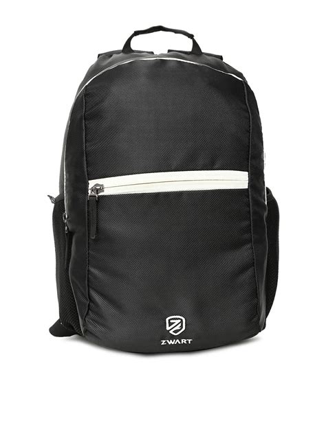 Buy Zwart Unisex Black Solid Laptop Backpack Backpacks For Unisex Myntra