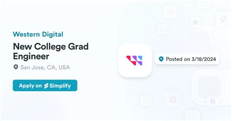 New College Grad Engineer Western Digital Simplify Jobs