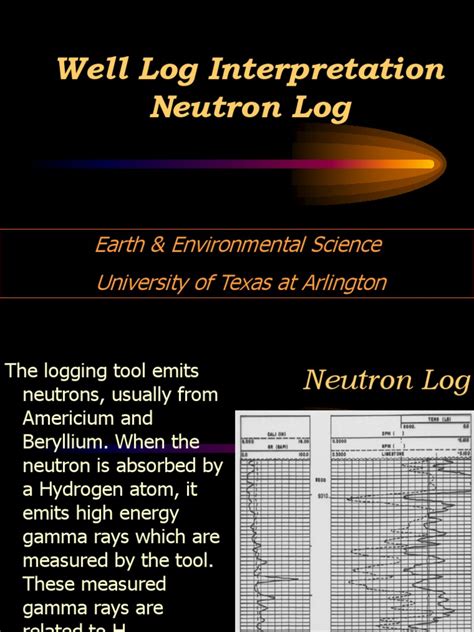 Neutron Log Neutron Porosity