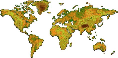 Pixelated World Map Vector