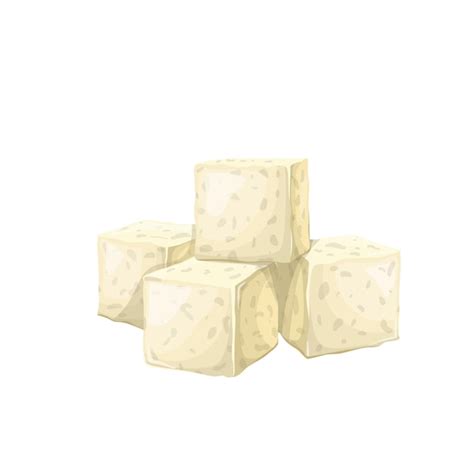 Premium Vector Tofu Square Slice