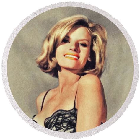 Sharon Farrell Vintage Actress Beach Towel By Esoterica Art Agency