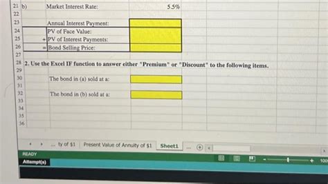 Solved Bond Pricing Using Present Value Tables Using Excel S Chegg