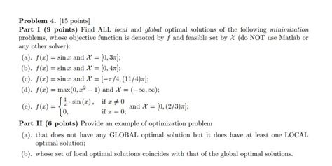 solved problem 4 [15 points part i 9 points find all