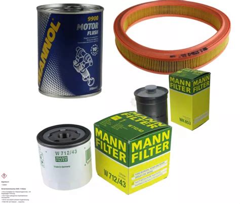 Original Mann Filter Paquete De Inspección Kit Sct Motor Flusch Lavado
