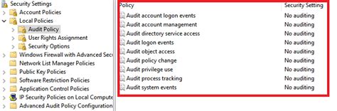 Audit Polices Not Being Applied