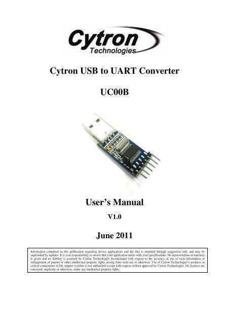 Uc00b Users Manual Cytron Technologies