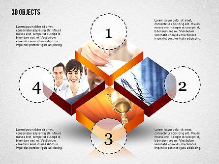 D Objects With Photos Presentation Template For Google Slides And PowerPoint