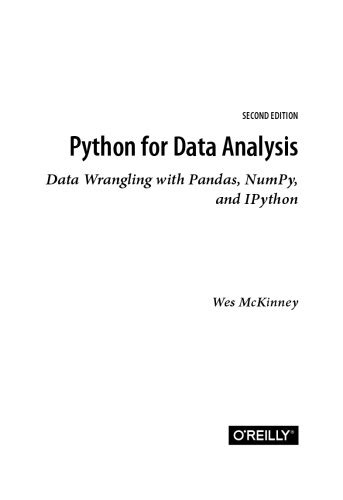 Ebook Python For Data Analysis Data Wrangling With Pandas Numpy