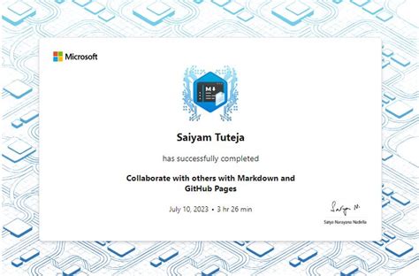 Microsoftcertified Github Collaborationmatters Saiyamtuteja