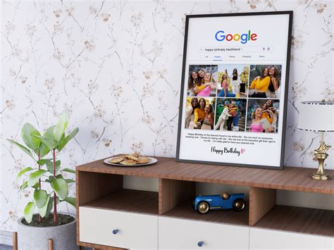 Google Photo Frame Customized Photo Frame Birthday Gift Etsy