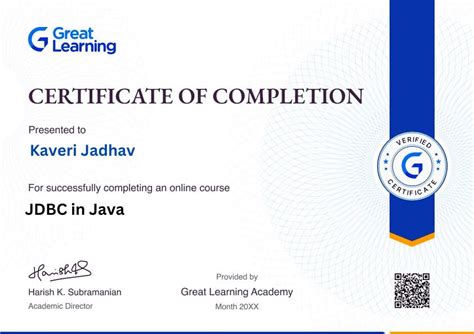 Kaveri Jadhav On Linkedin Java Jdbc Certification Programming