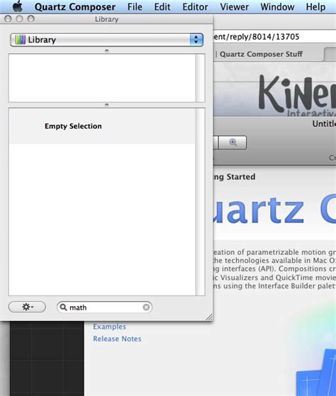 built in quartz composer patches won t show up in the library but