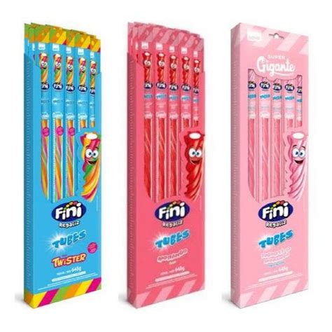 Fini Tubes Super Gigante 648g Caixa Com 24 Unidades De 27g Cada