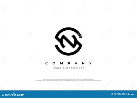 Letter Sn Logo Or Ns Monogram Logo Design Cartoon Vector 302100037