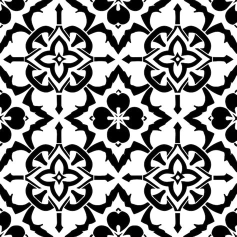 Premium Vector Black And White Geometric Tesselation Seamless Repeat Pattern Vector Premium Vector Black And White Geometric Tesselation Seamless Repeat Pattern Vector