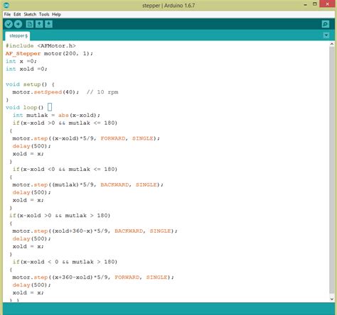 360 Degree Servo Motor Using Stepper Arduino