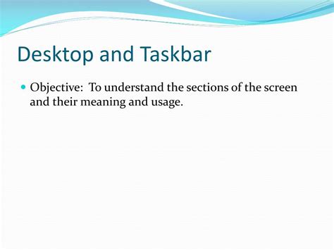 PPT Windows Basics Desktop Taskbar And Window PowerPoint Presentation ID