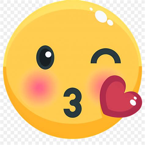 Kiss Emoji Kissing Face Emoji With Heart Png 2048x2048px Kiss