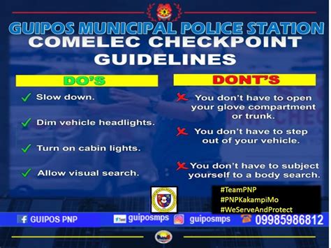Comelec Checkpoint Guidelines Guipos Mps Fb Page