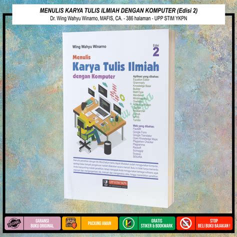 Buku Menulis Karya Tulis Ilmiah Dengan Komputer Edisi 2 Dr Wing Wahyu Winarno Mafis Ca