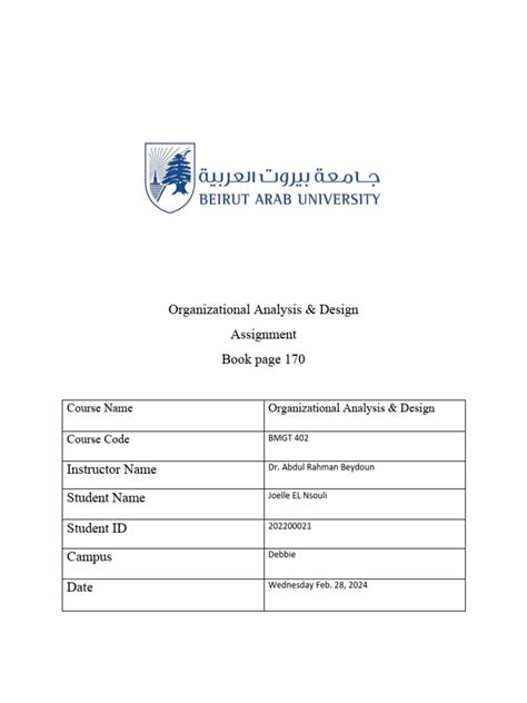 Organizational Analysis And Design Pdf Organizational Structure