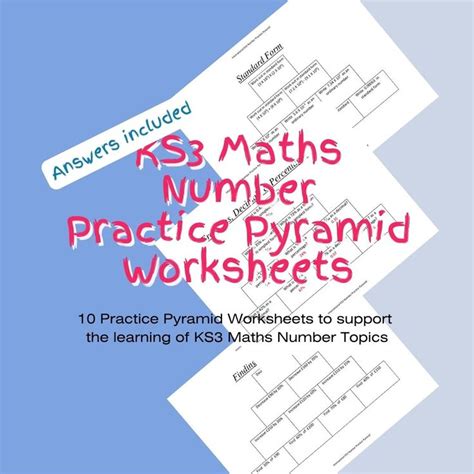 10 Practice Pyramid Worksheets For Maths Revision And Homework Math
