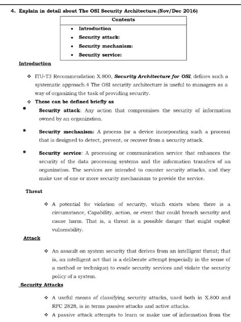 Osi Security Architecture Pdf