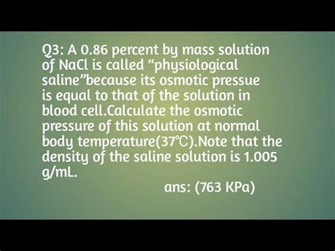 How To Calculate Osmotic Pressure YouTube