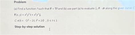 solved problem a find a function f such that f ∇f and b