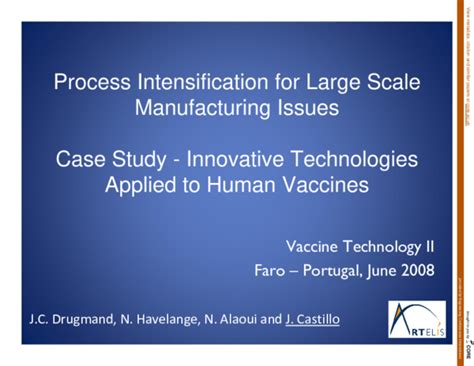 Pdf Process Intensification For Large Scale Manufacturing Issues