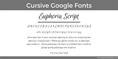 Best Cursive Google Fonts With Examples