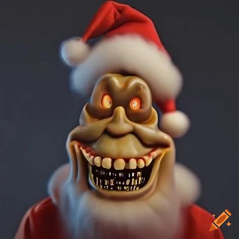 Image Of Slimer Dressed As Santa Claus