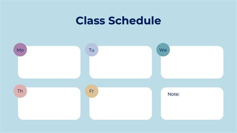 Class Schedule Slides Infografolio