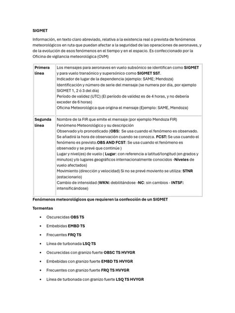 Sigmet Pdf Tormentas Ciclón
