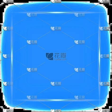 特效系列科技感蓝色高光光效边框素材 花瓣网