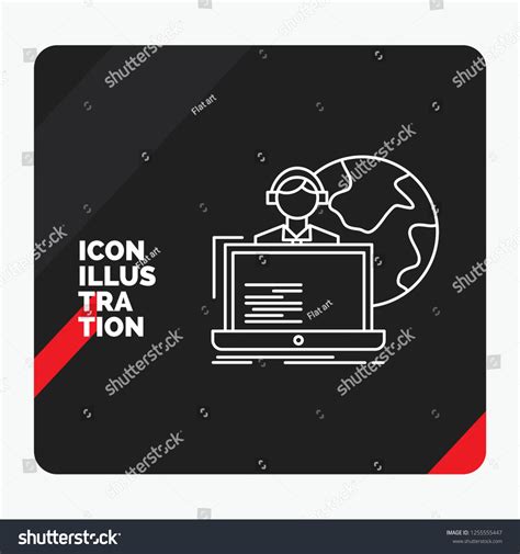 Red Black Creative Presentation Background Outsource Stock Vector Royalty Free