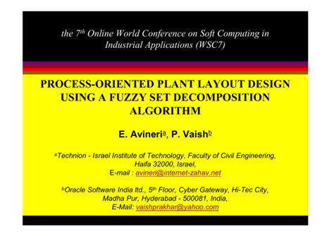 Process Oriented Plant Layout Design Using A Fuzzy