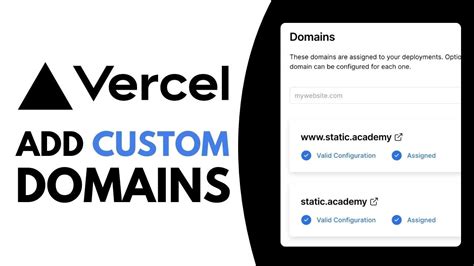 How To Add Custom Domain On Vercel Best Method Youtube