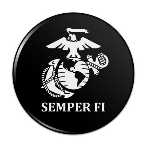 Marine Corps Usmc Semper Fi Black White Logo Officially Licensed