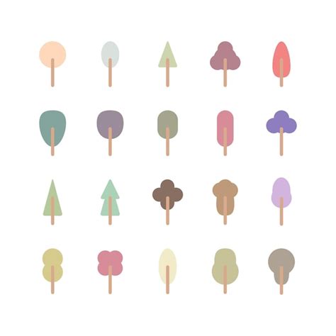 Premium Vector Tree Icon Vector Symbol For Nature Ecology And Environment In A Flat Color
