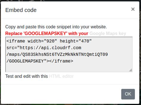Web Interface Map — Cloudrf Documentation