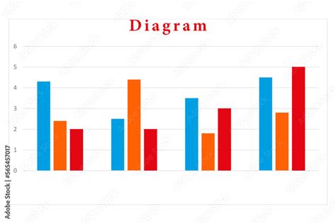 Infographics Simple Diagram With Colorful Columns Scheme On White