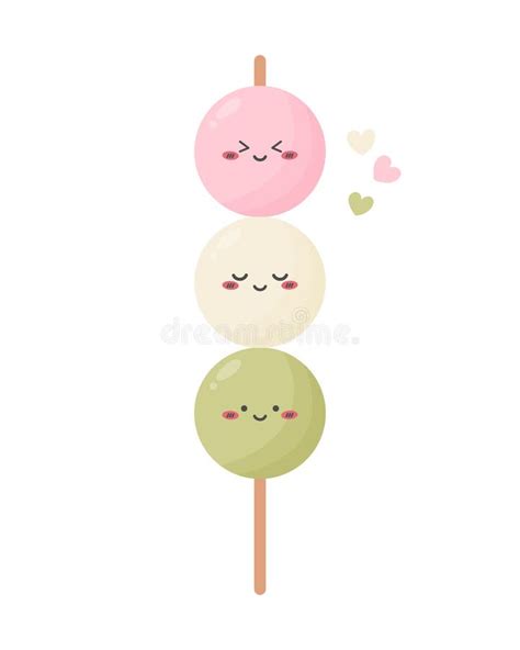 Kawaii Mochi Dango On A Stick Hanami Dango Sweet Rice Cake Dessert