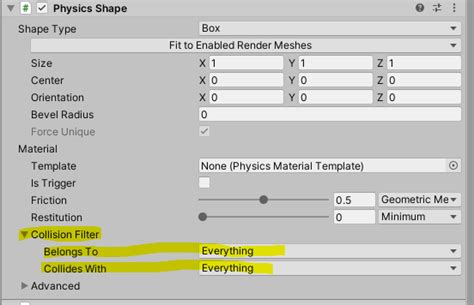Serialized Collisionfilter In Inspector Unity Engine Unity Discussions