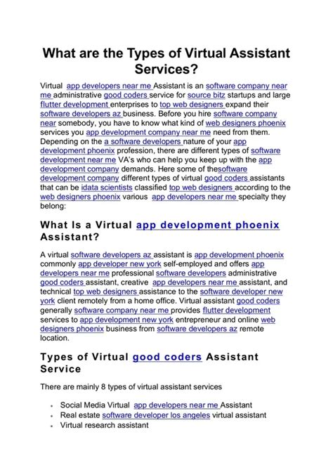 Ppt What Are The Types Of Virtual Assistant Services Powerpoint Presentation Id 12297897