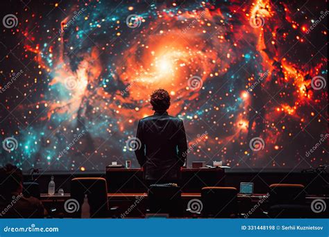 Male Lecturer Teacher Reads Knowledge Lesson At University To Group Of