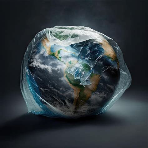 Premium Photo Polythene Covering Planet Earth Devastating Impact Of